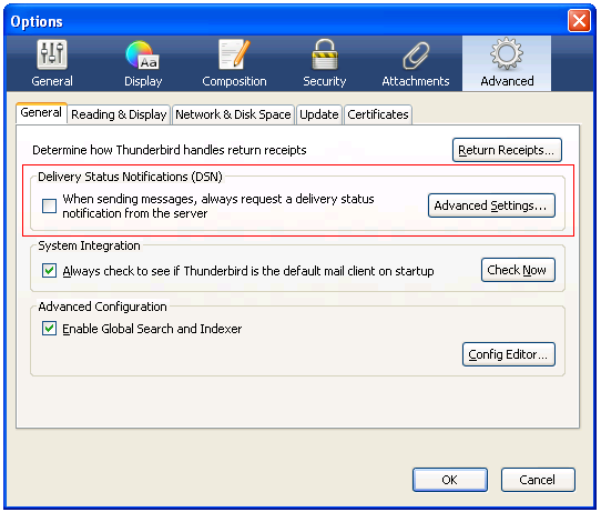DSN Settings — Trustedbird Client Wiki